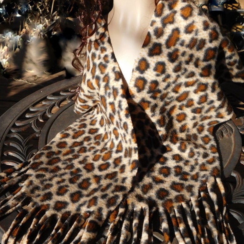 Leopard Print Scarf - Etsy