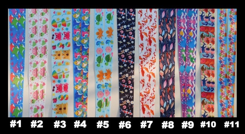 3 Yards - Cute Oceans & Sharks - Grosgrain Ribbon - Your Choice Style ...