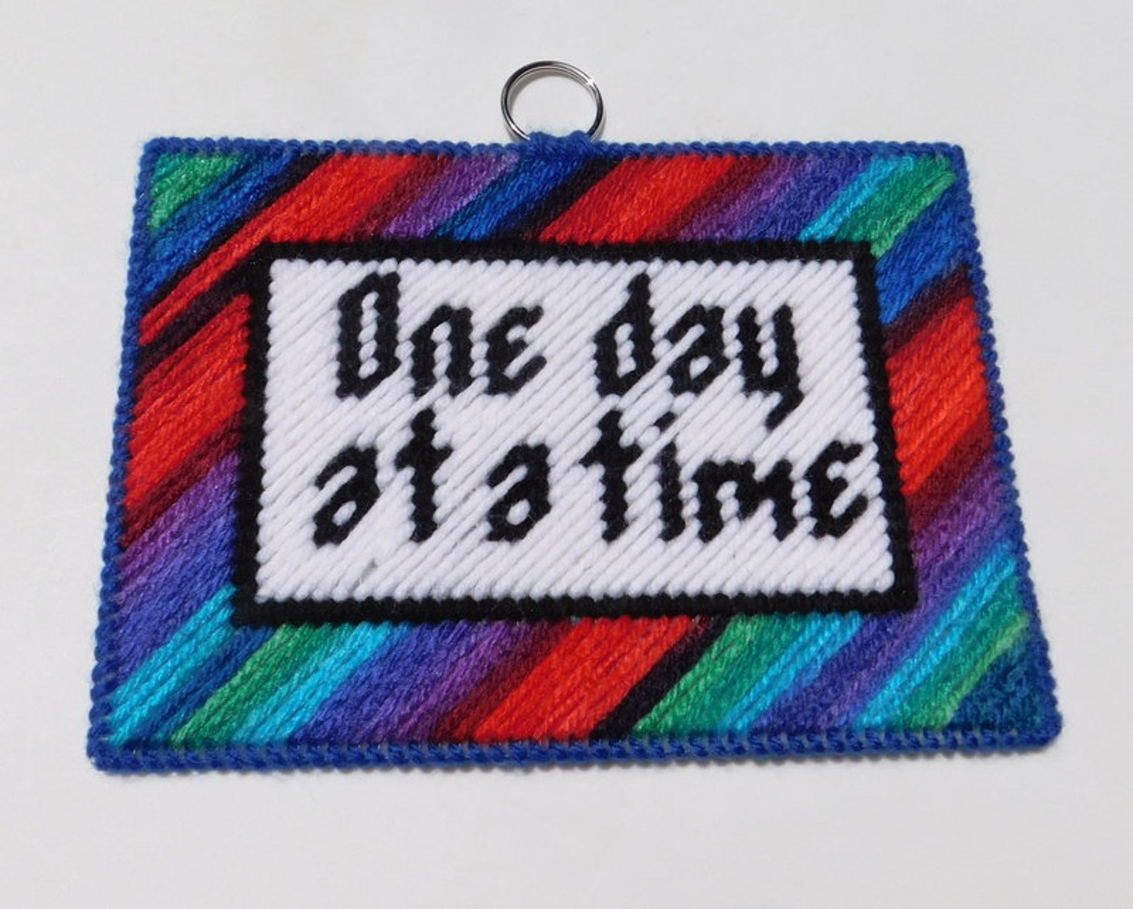One Day at a Time Sign - 5.25" X 7.25" - Choice Colors, Neon Rainbow ...