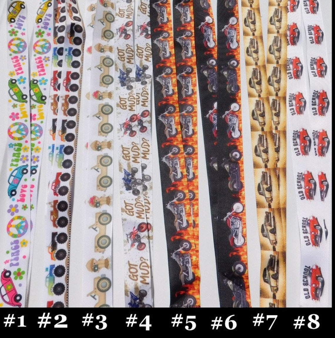 3 Yards Wheels Cars Motorcycles Grosgrain Ribbon Your - Etsy