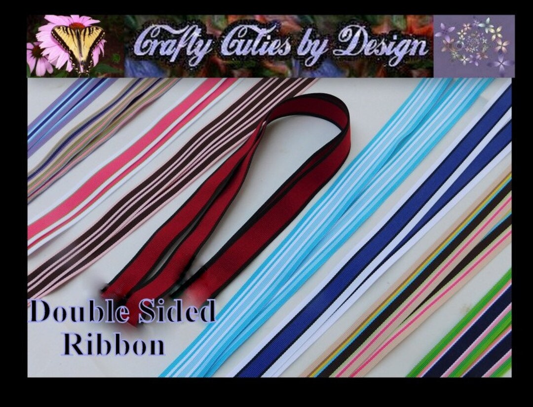 3 Yards Stripes #2 Double Sided Ribbon 22mm, 7/8" - Etsy
