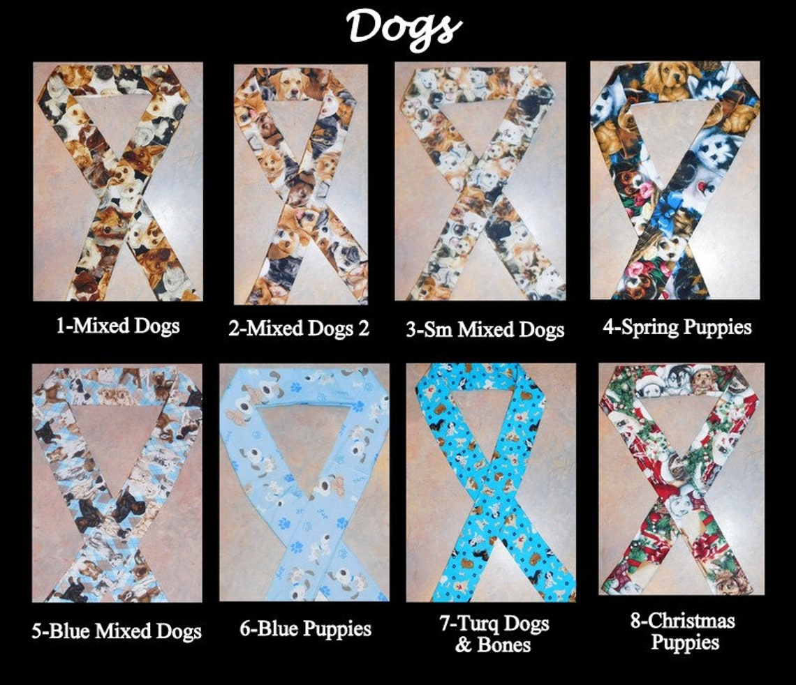 Dogs & Cats Cool Wraps, Cooling Neck Ties, Choice Color - Reusable ...