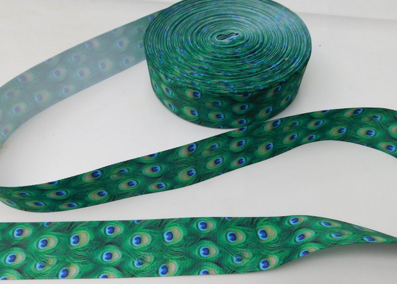 1.5" Exotic Birds Ribbon - Parrot, Peacock, Flamingo, Swan - 38mm ...