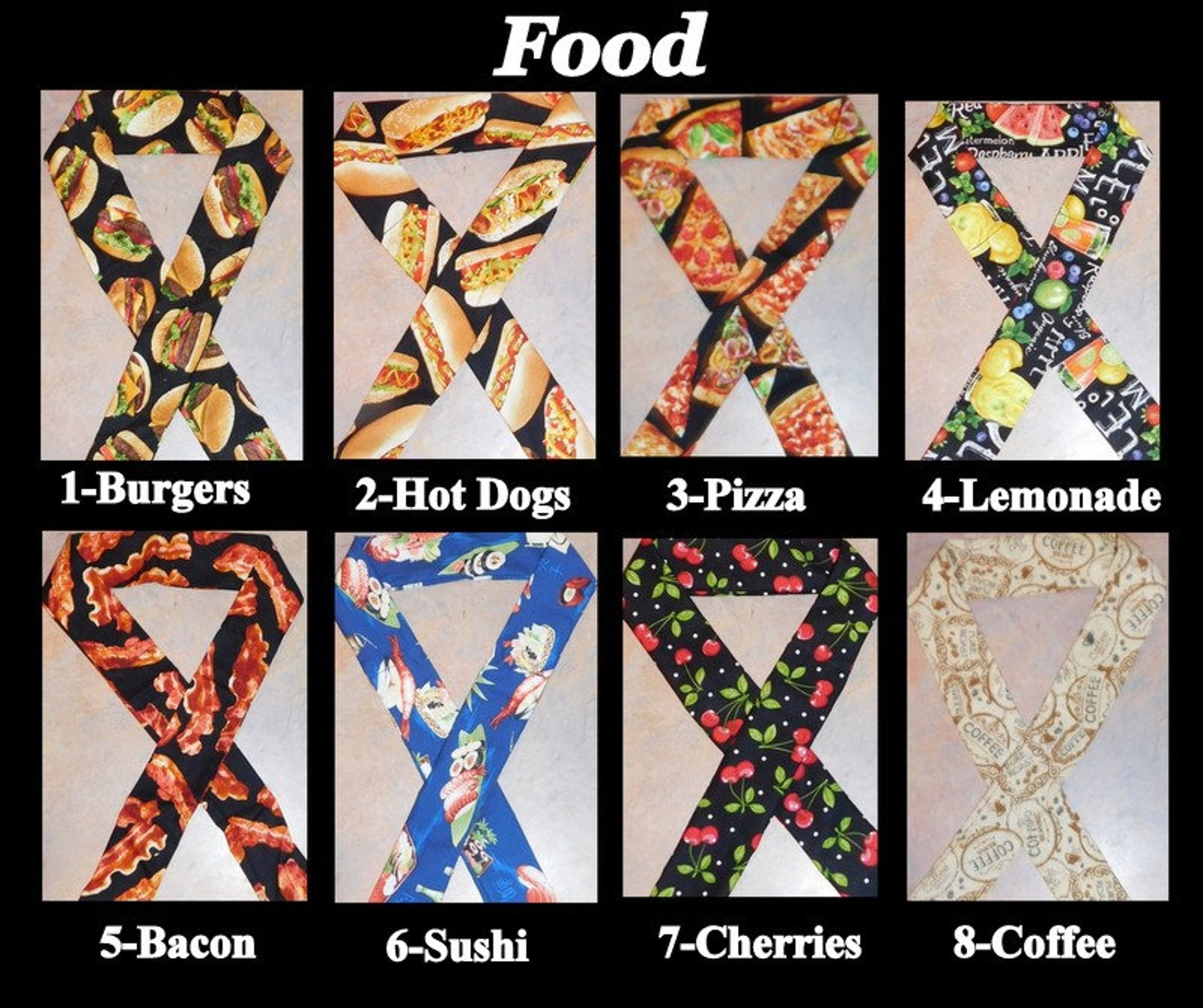 Food & Fun Cool Wraps Cooling Neck Ties Choice Color | Etsy