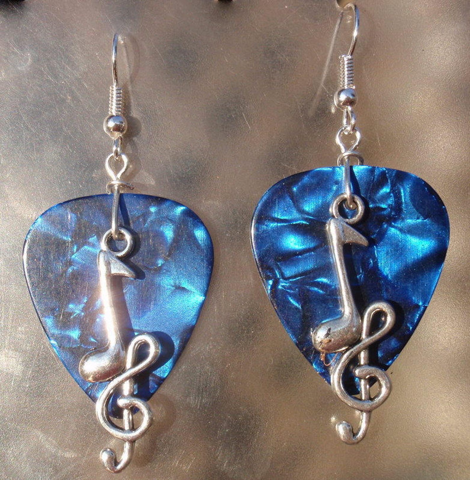 Eighth Music Note Treble Clef Earrings Musical Guitar Pick | Etsy