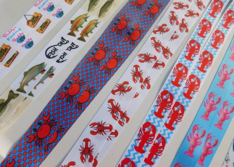 3 Yards Fishing & Seafood Grosgrain Ribbon Your Choice | Etsy