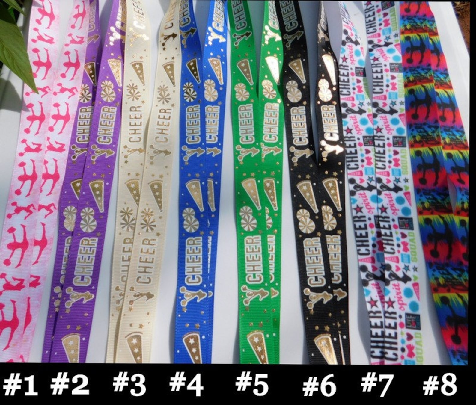 3 Yards cheerleader Grosgrain Ribbon Your Choice Style - Etsy