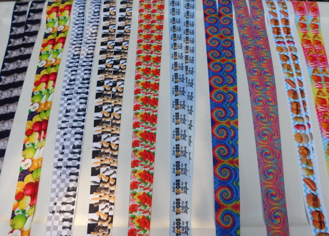 3 Yards Food & Fun #3 Grosgrain Ribbon - Cat, Fruit, Chess, Hibiscus ...