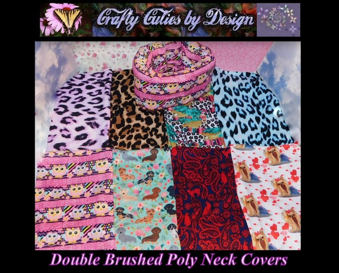 Double Brushed Poly Neck Brace Cover - Animals - Washable Cervical ...