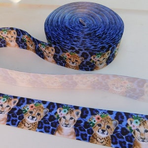 1.5" Leopard Print Ribbon - Tiger Lion Cub Animal Prints - 38mm ...