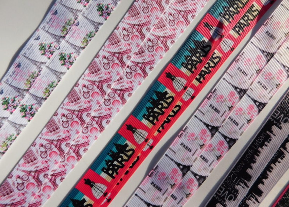 3 Yards Paris New York City Grosgrain Ribbon Your Choice - Etsy