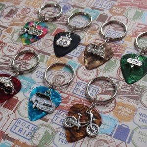 Road Trip Key Chain, Choice Travel Key Ring in 16 Colors, Bicycle, Car ...