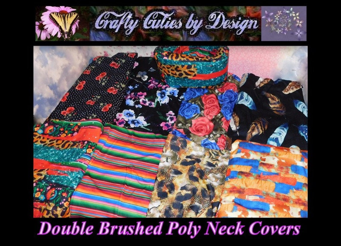 Double Brushed Poly Neck Brace Cover - Southwest & Flowers - Washable ...