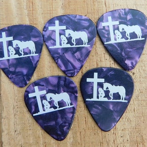 Praying Cowgirl Guitar Picks - 5 or 10, Assorted Colors - Single Sided ...