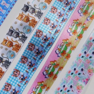 3 Yards - Cat Cuteness - Grosgrain Ribbon - Your Choice Style - Single ...