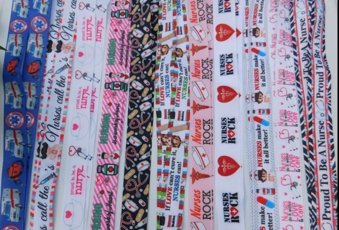 3 Yards - Nurses Ambulance, Medical Professional - Grosgrain Ribbon ...