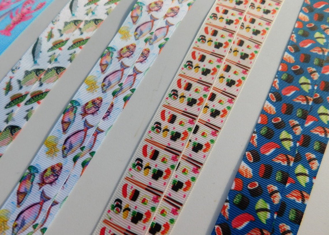 3 Yards Fishing & Seafood Grosgrain Ribbon Your Choice - Etsy