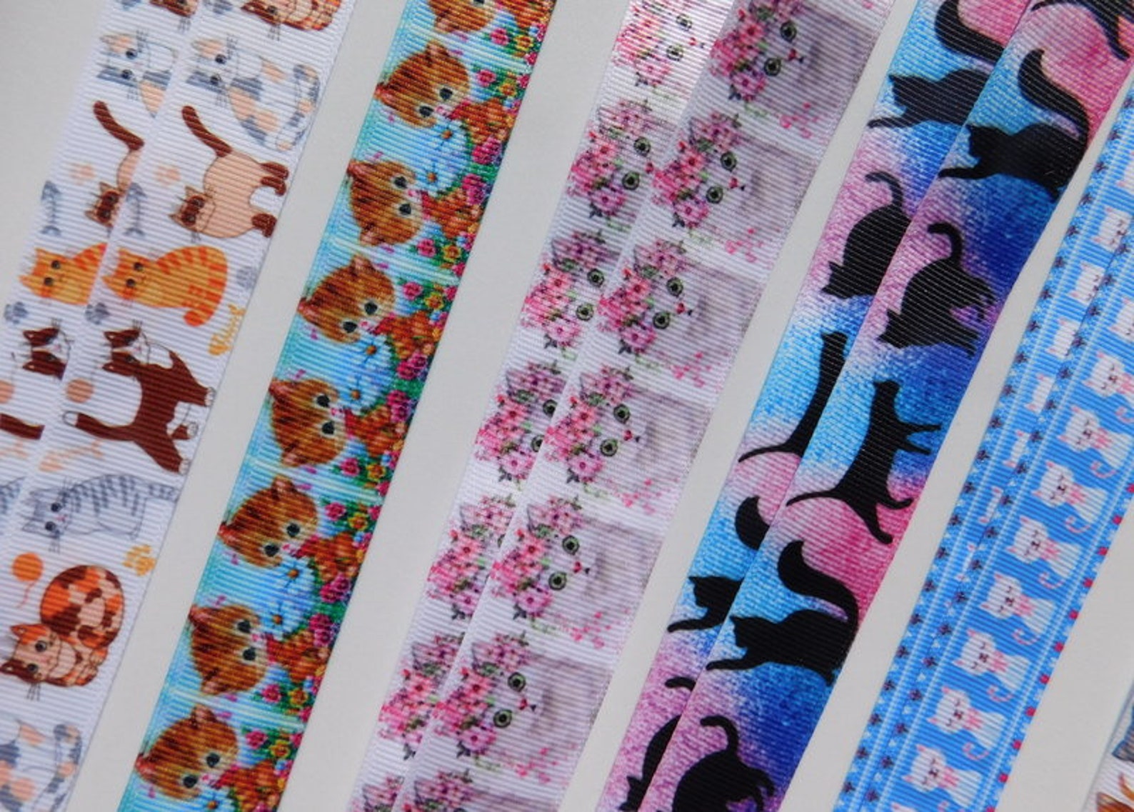 3 Yards Cat Cuteness Grosgrain Ribbon Your Choice Style - Etsy