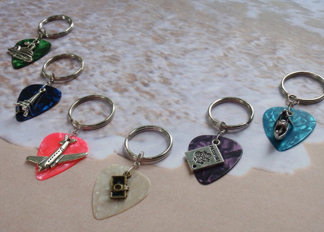 Travel Key Chain, Choice Keyring, 16 Color Selections, Gondola Boat ...