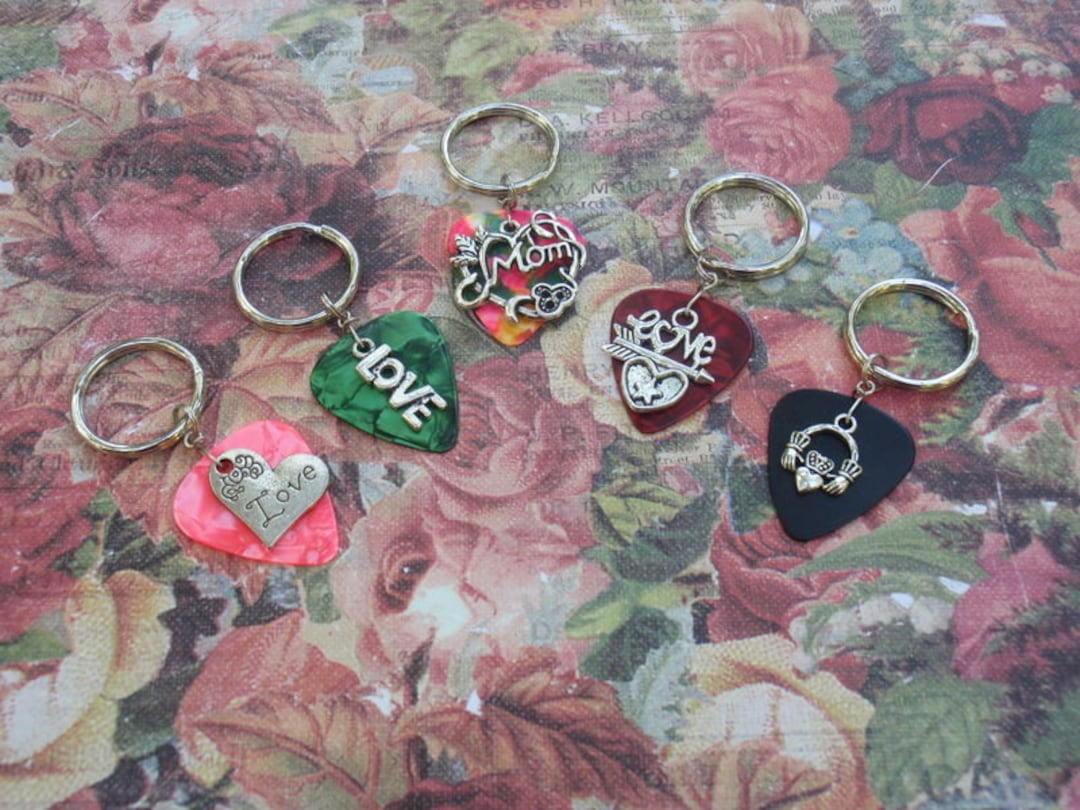Love Key Chain, 16 Colors Available, Choice Love, Mom, Claddagh Ring or ...