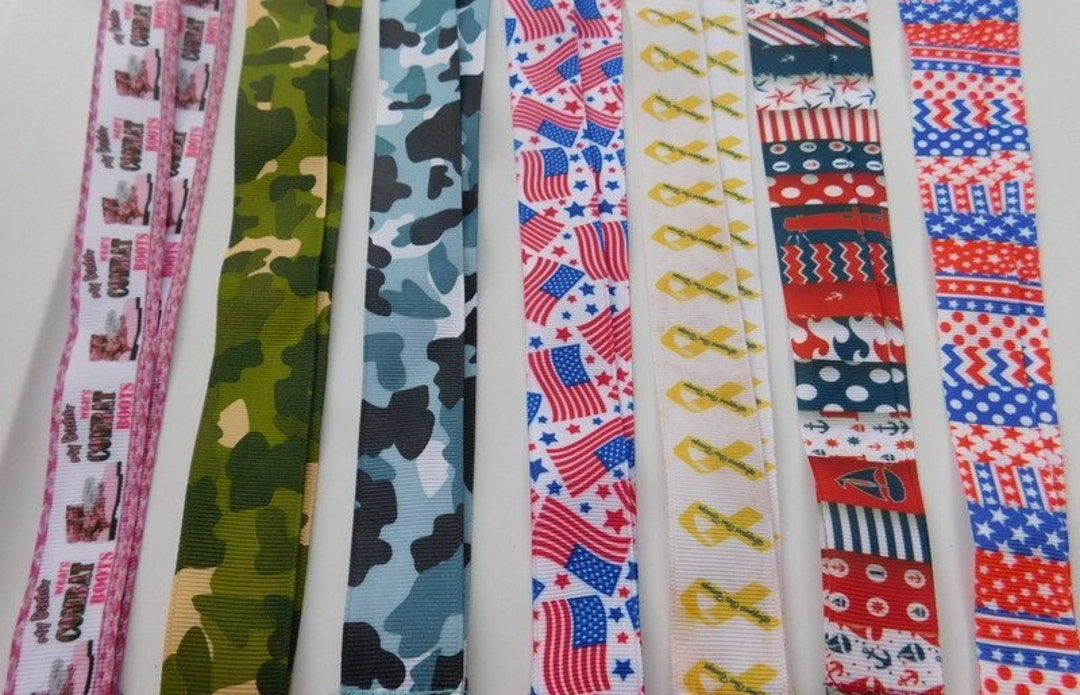 3 Yards - Patriotic 2 Camo - Grosgrain Ribbon - Your Choice Style ...