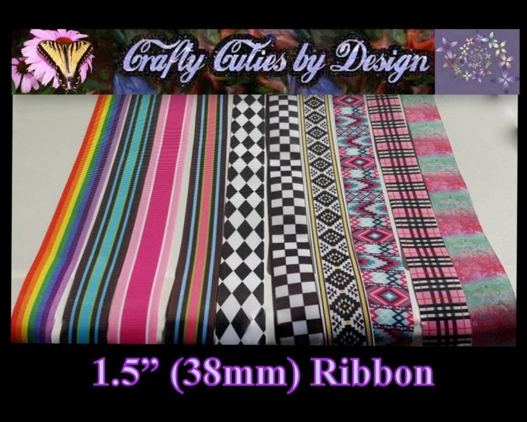1.5 Aztec & Stripes Ribbon 38mm Grosgrain Ribbon - Etsy