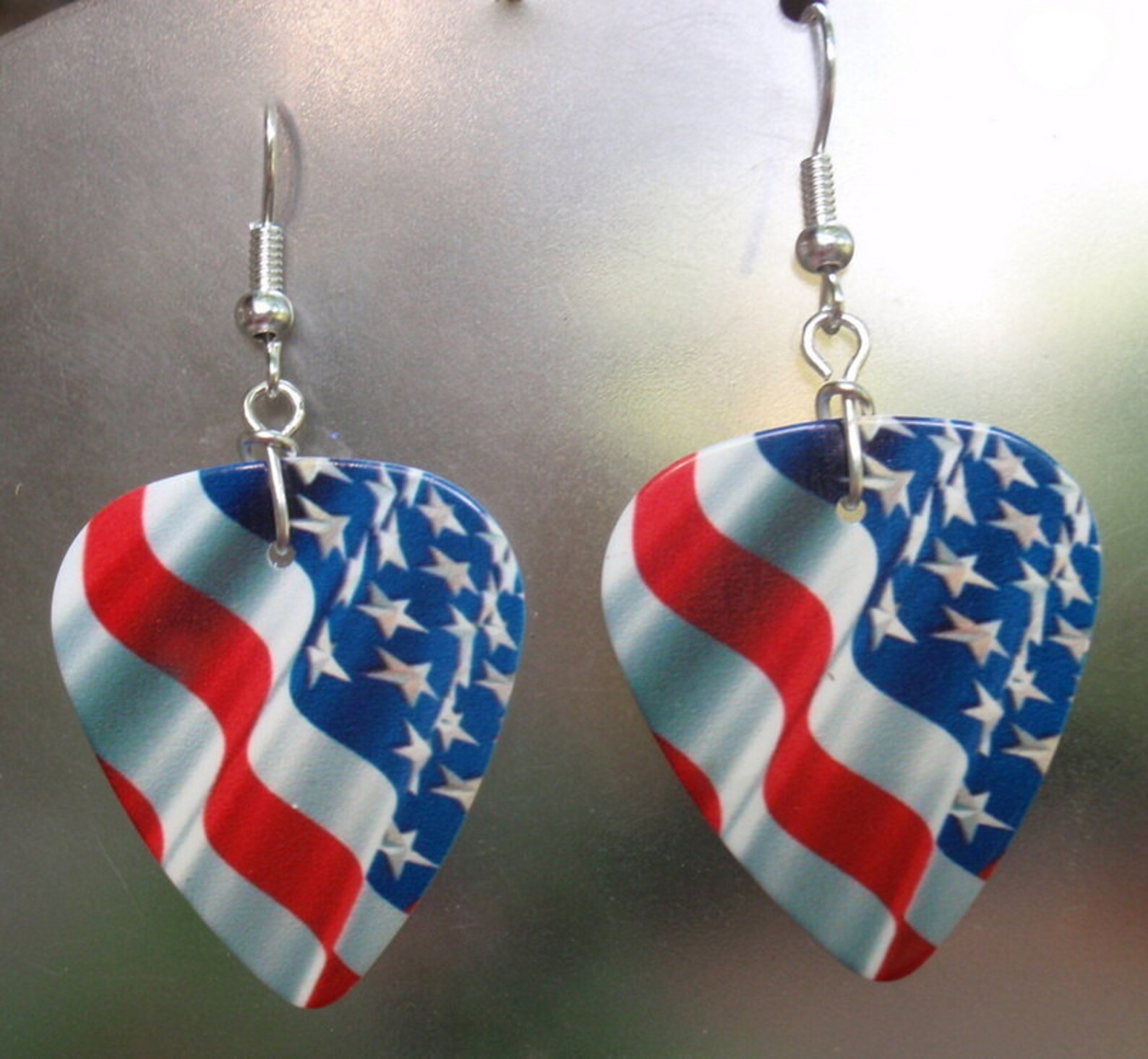 Patriotic Earrings Choice Eagle Waving Flag Antique Flag or - Etsy