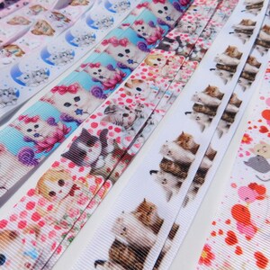 3 Yards - Kitty Cats - Grosgrain Ribbon - Your Choice Style - Single ...