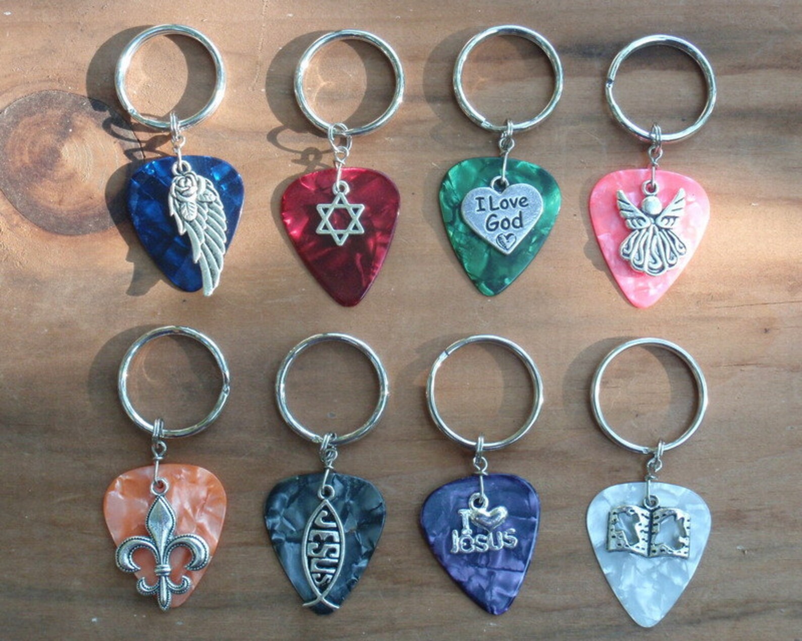 Religious Key Chain 16 Colors Pick Jesus Icthus I Love - Etsy