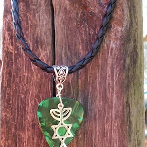 Messianic Star of David Menorah Ichthys Necklace, Hebrew Faith Guitar ...