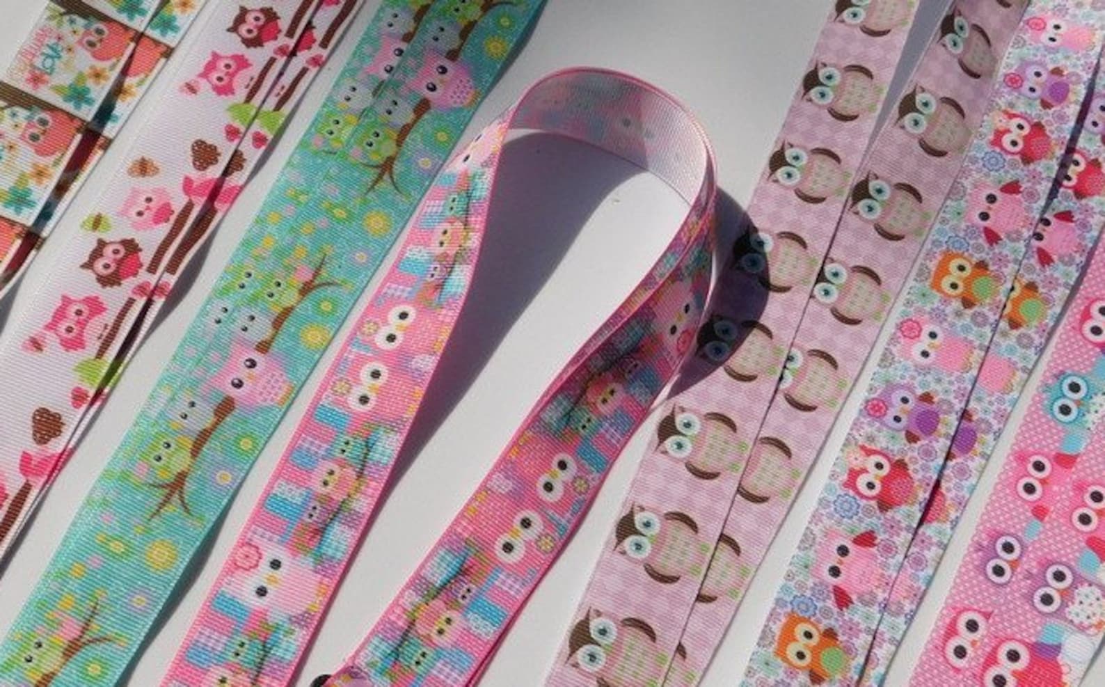 3 Yards - Owls - Grosgrain Ribbon - Your Choice Style - Single Sided 1 ...