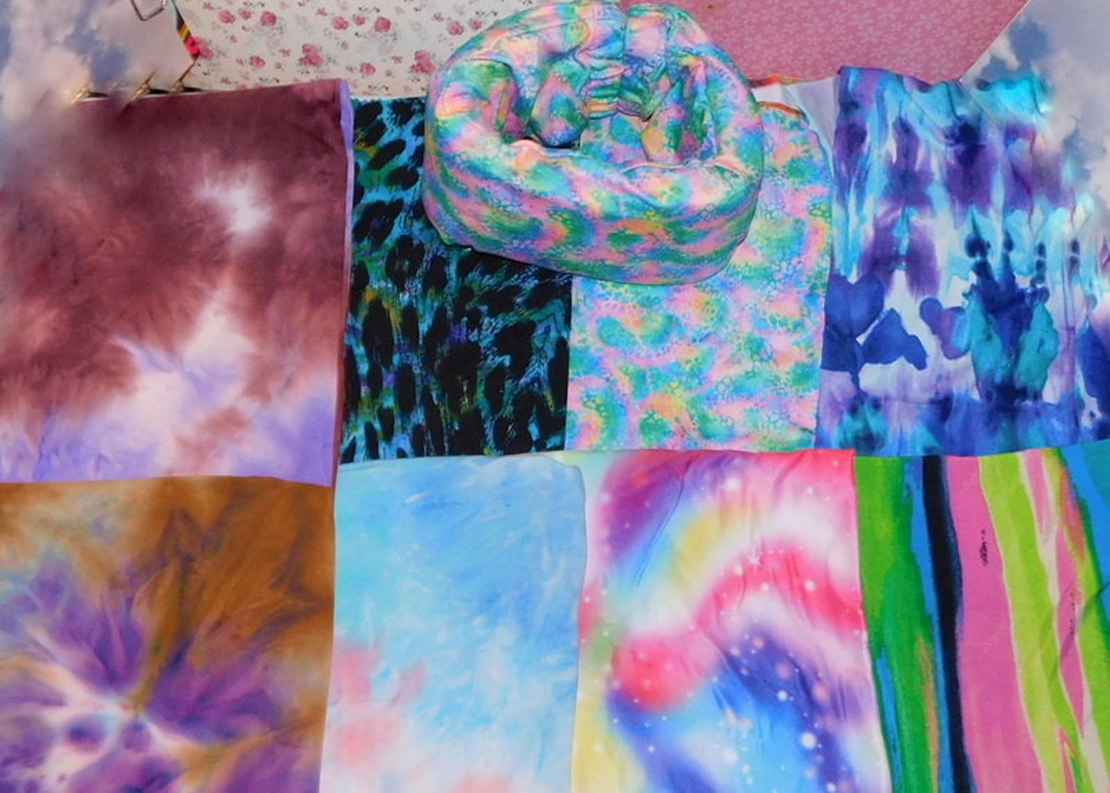 Double Brushed Poly Neck Brace Cover - Tie Dye - Washable Cervical ...