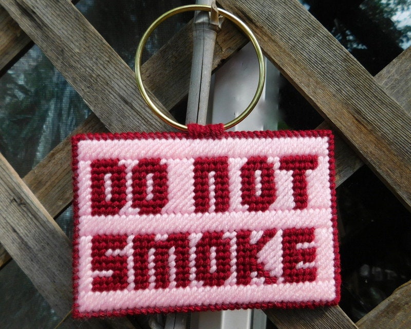 Do Not Smoke Sign - 4" X 5.75" Door or Wall Hanging - Choice Neon Pink ...