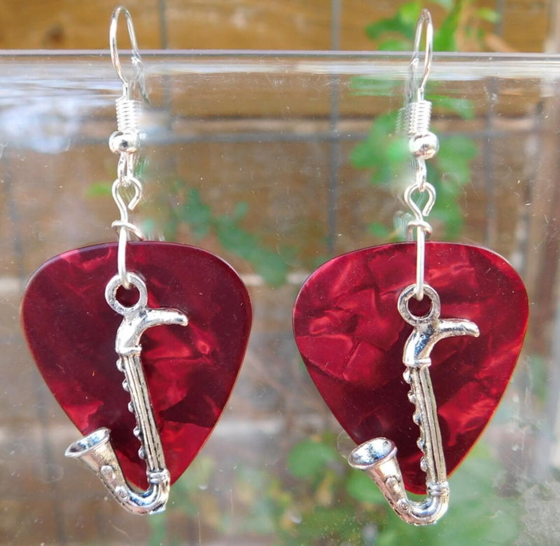 Saxophone Earrings Musical Guitar Pick Jewelry Choice 12 | Etsy