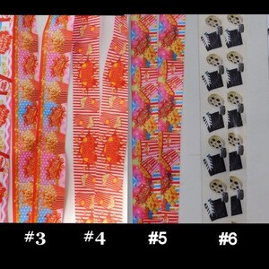 3 Yards - Popcorn & Movies - Grosgrain Ribbon - Your Choice Style ...