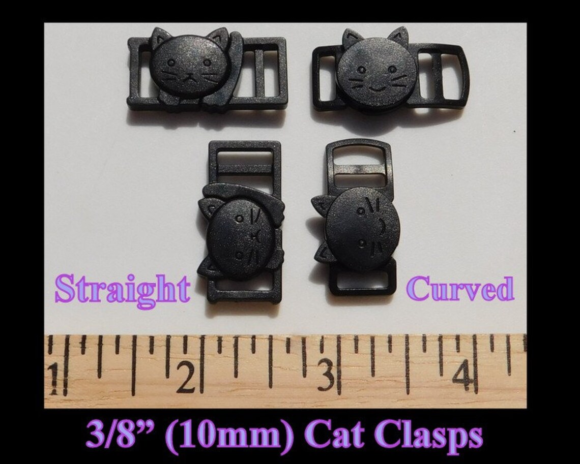 Cat Breakaway S 3/8" (10mm) - Straight or Curved - Kitty Face Safety ...