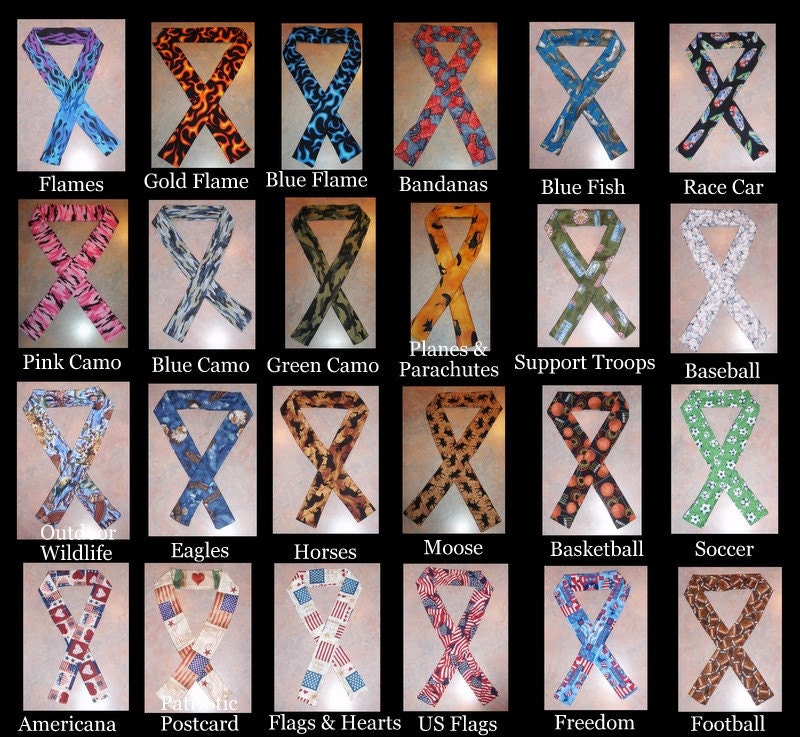 3 Cool Wraps Neck Cooler Ties Gel Bandana Scarf Headband - Etsy