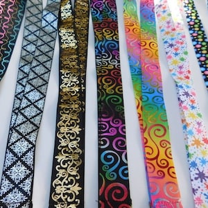 3 Yards - Fancy Foil - Grosgrain Ribbon - Your Choice Style - Single ...