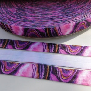 FOE Ribbon - Marble - 5/8" 16mm - Printed Fold Over Elastic by Yard for ...