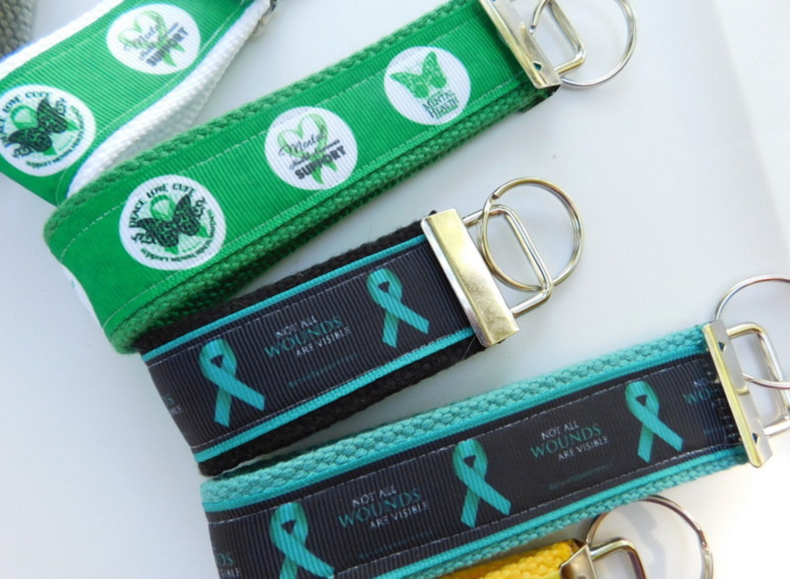 Awareness Key Fob Wristlet Key Chain Autism PTSD Downs - Etsy