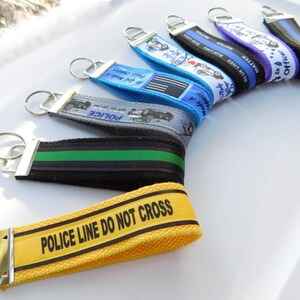 Police Key Fob Wristlet, Thin Blue Line, Blue Lives Matter, Law ...