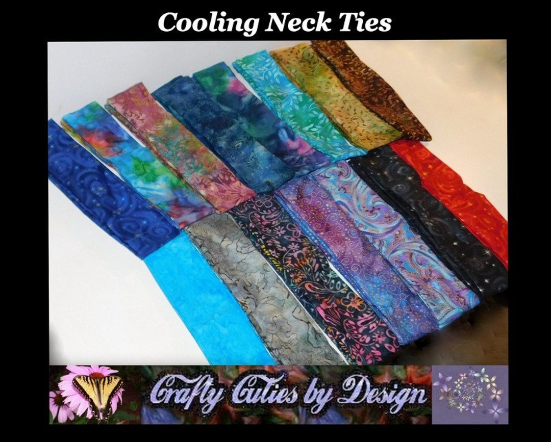 Indonesian Batik Cooling Neck Ties, Choice Style, Cool Wraps - Reusable ...