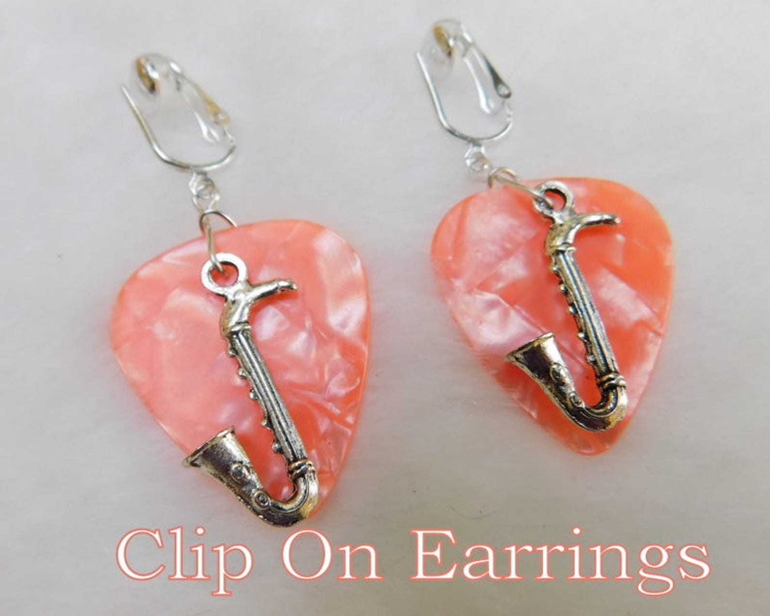 Saxophone Earrings Musical Guitar Pick Jewelry Choice 12 | Etsy