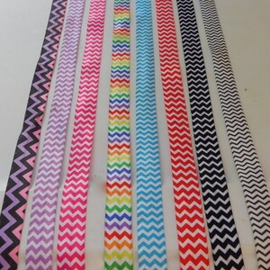 FOE Ribbon - Chevron - 5/8" 16mm - Printed Fold Over Elastic by Yard ...