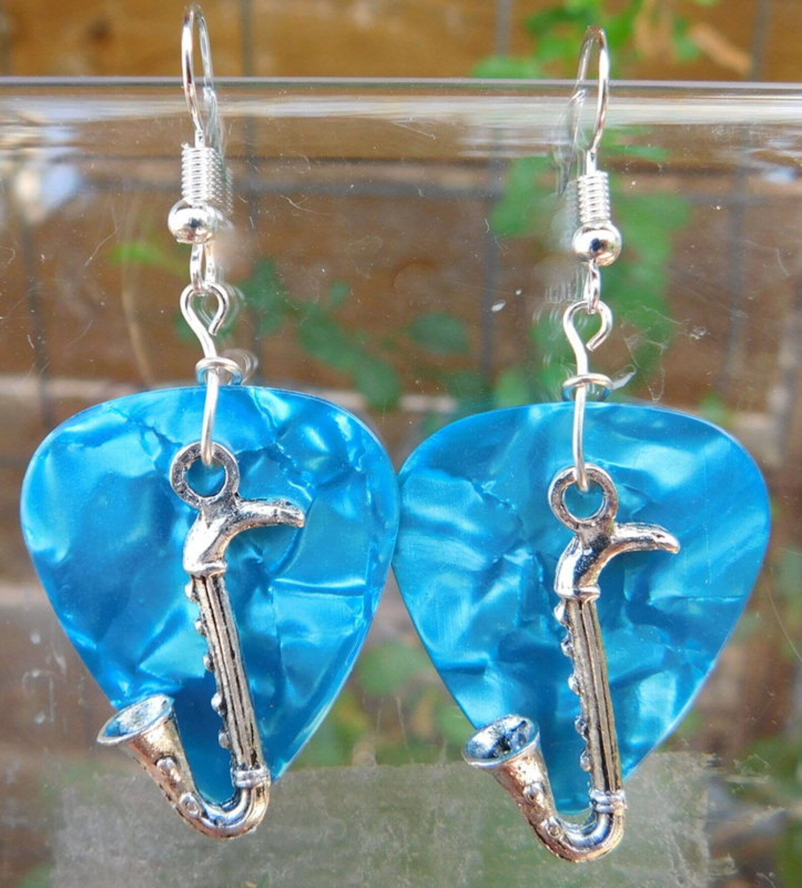 Saxophone Earrings Musical Guitar Pick Jewelry Choice 12 | Etsy