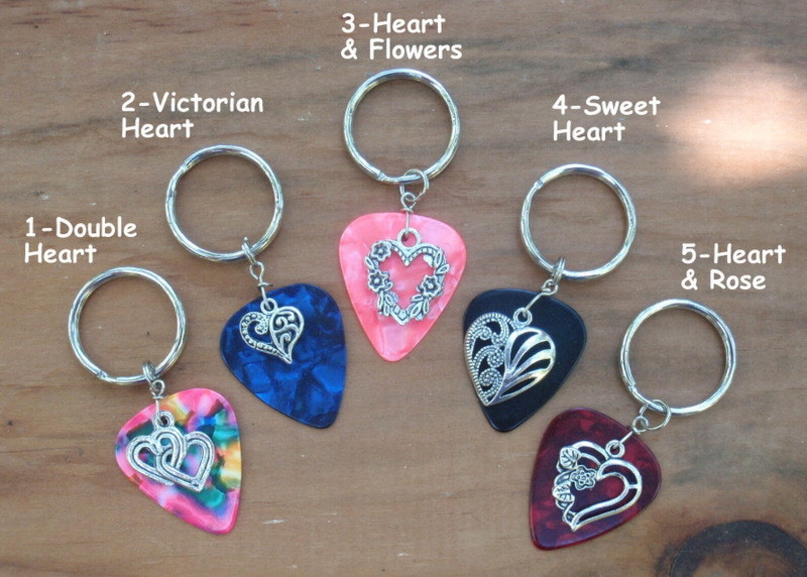 Heart Key Chain 16 Colors Available Choice Emblem Heart - Etsy