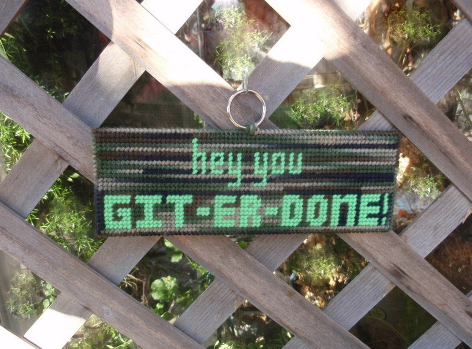 Git Er Done Needlepoint Sign - Choice of Colors to USA - Etsy