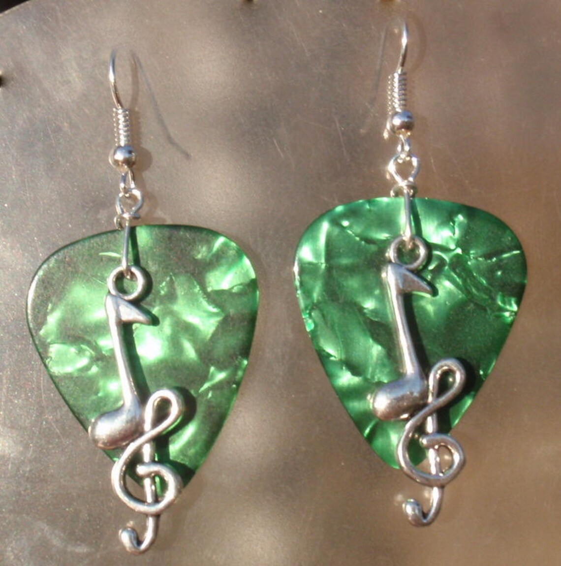 Eighth Music Note Treble Clef Earrings Musical Guitar Pick | Etsy