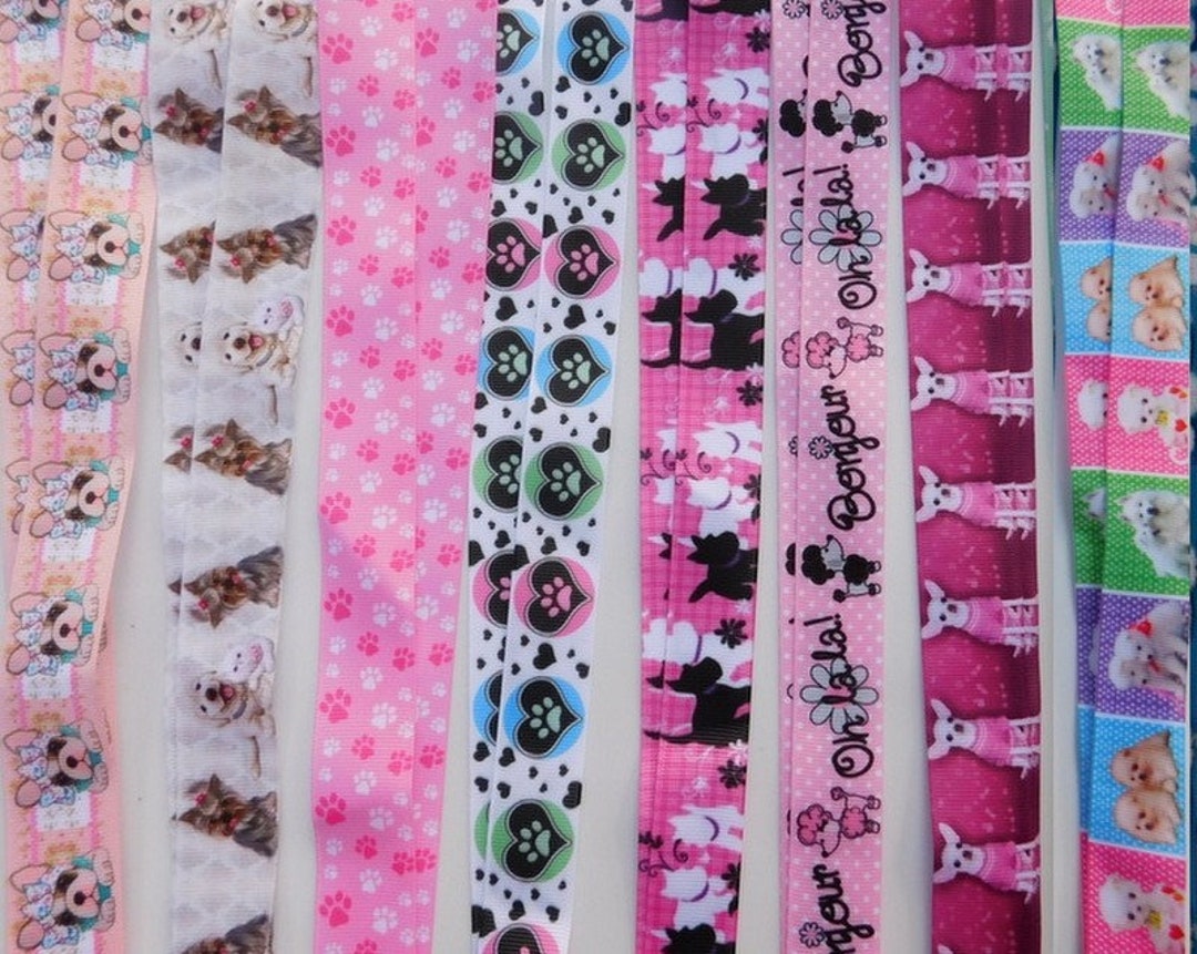 3 Yards - Cute Dogs 2 - Grosgrain Ribbon - Your Choice Style - Single ...