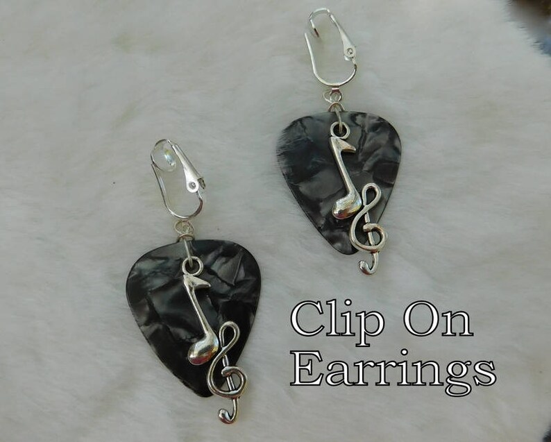 Eighth Music Note Treble Clef Earrings Musical Guitar Pick - Etsy